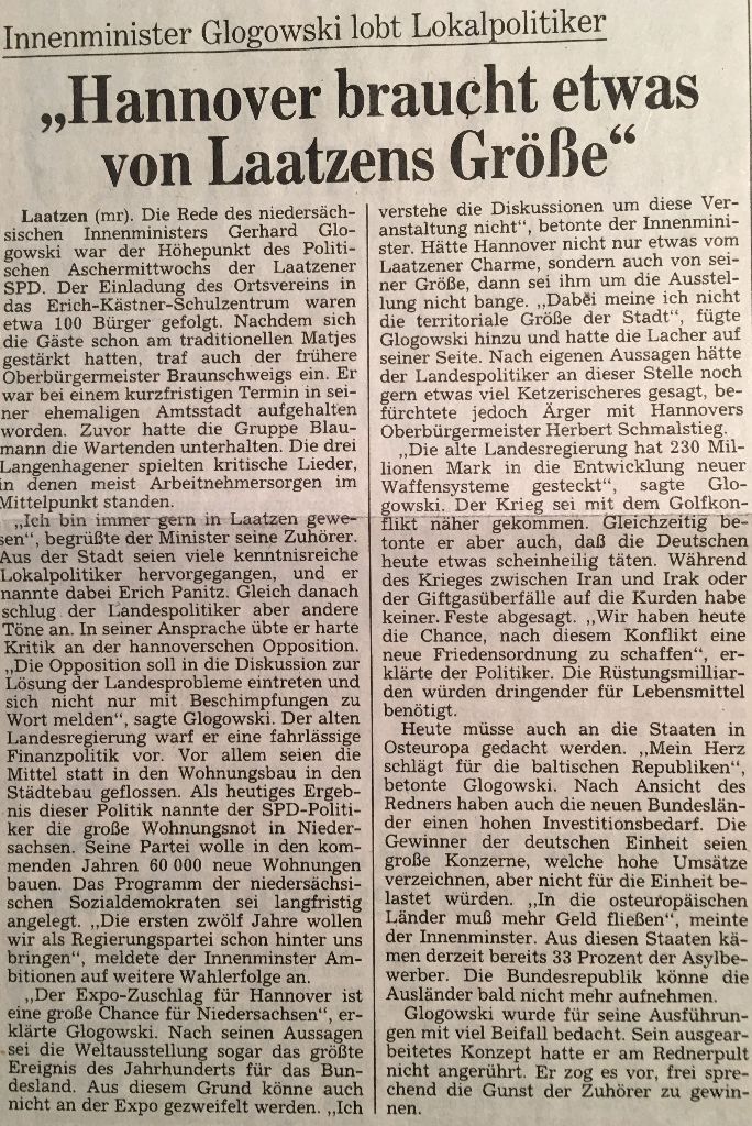 1991 – Gerhard Glogowski | Peter Hellemann